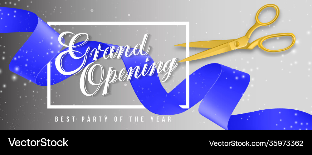 Grand opening best party year sparkling Royalty Free Vector