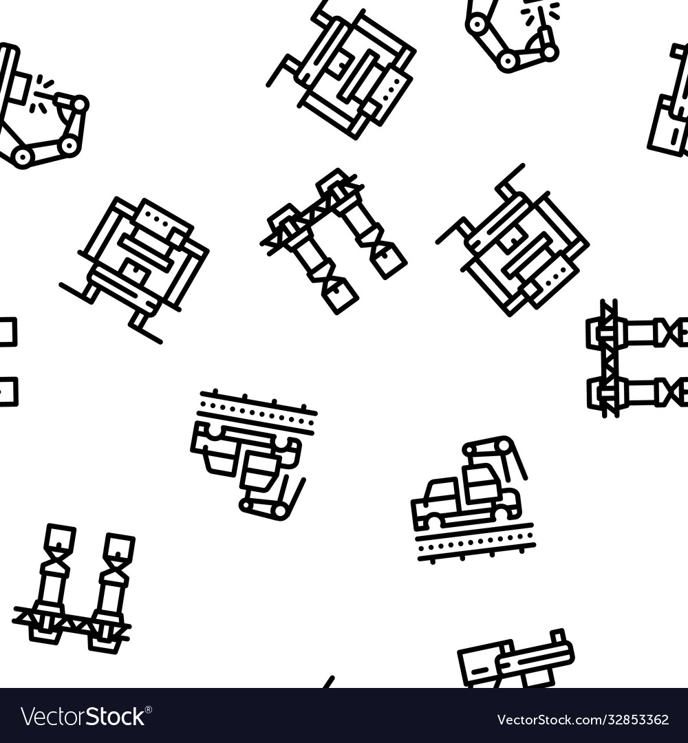 Manufacturing process seamless pattern Royalty Free Vector