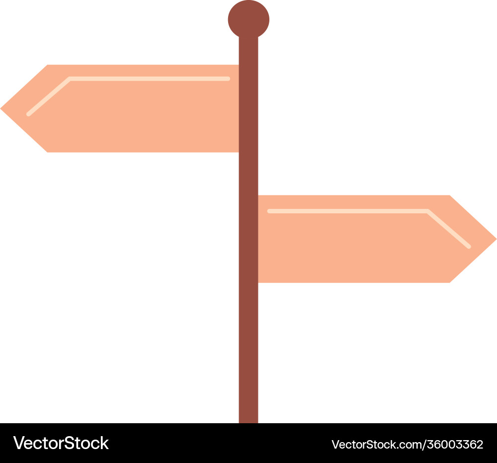 Travel vacations guide signboard arrows isolated Vector Image