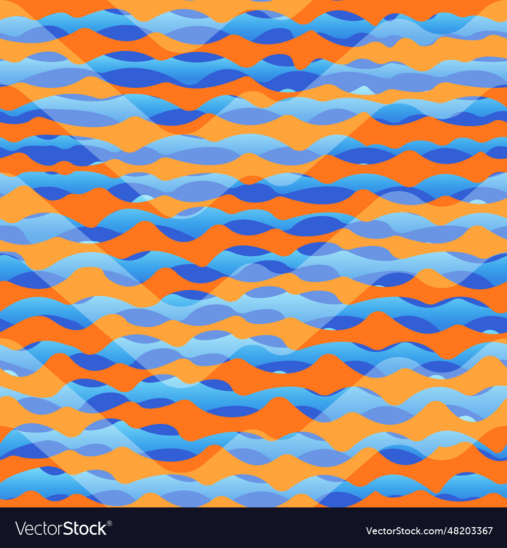 Abstract waves seamless pattern Royalty Free Vector Image