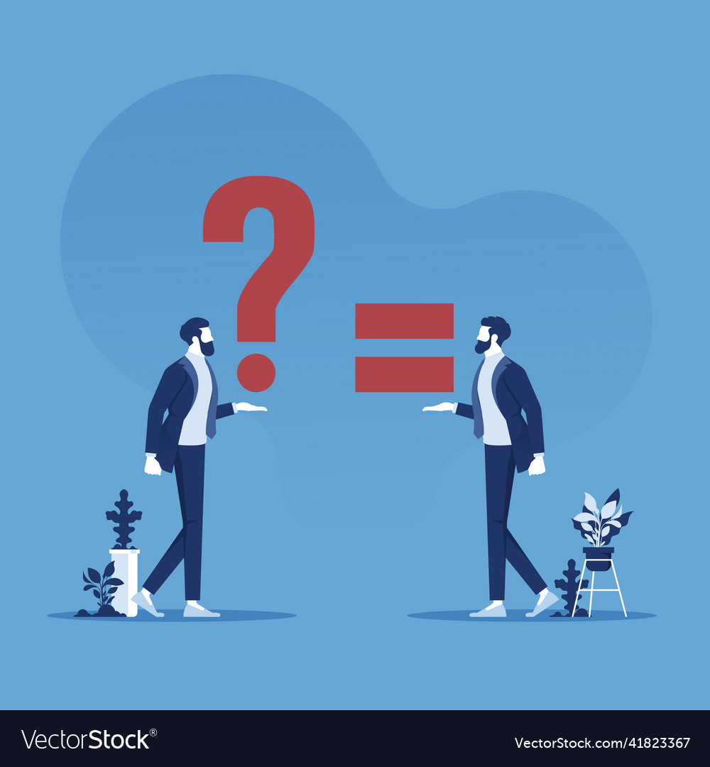Answer and question concept Royalty Free Vector Image