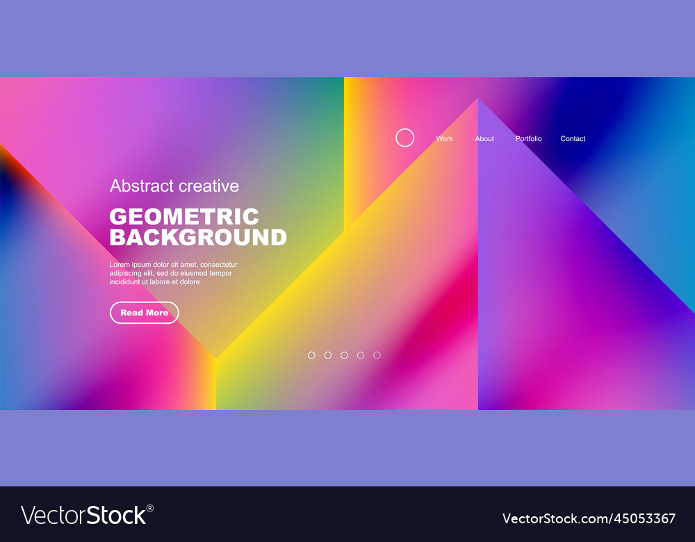 Fluid gradient geometric triangles abstract Vector Image