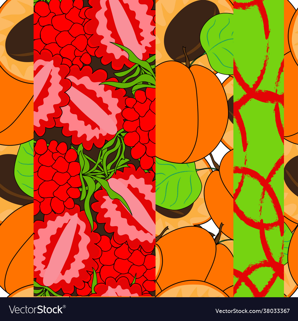 Fruit seamless pattern Royalty Free Vector Image