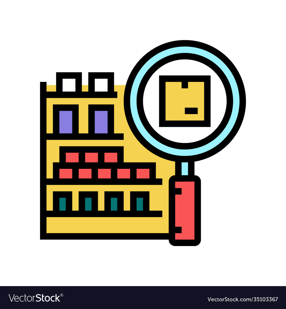 Inventory management color icon Royalty Free Vector Image Inventory management color icon Royalty Free Vector Image