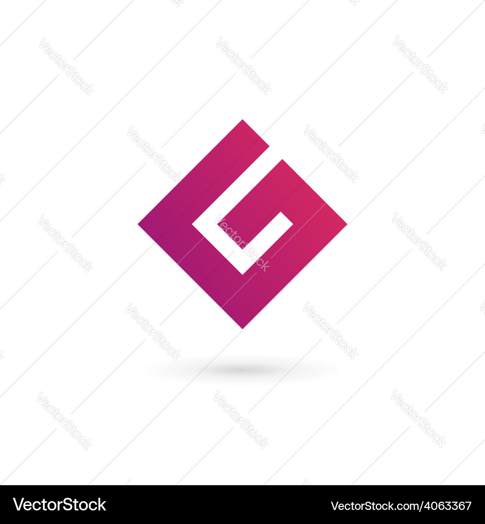Letter g number 6 logo icon design template Vector Image
