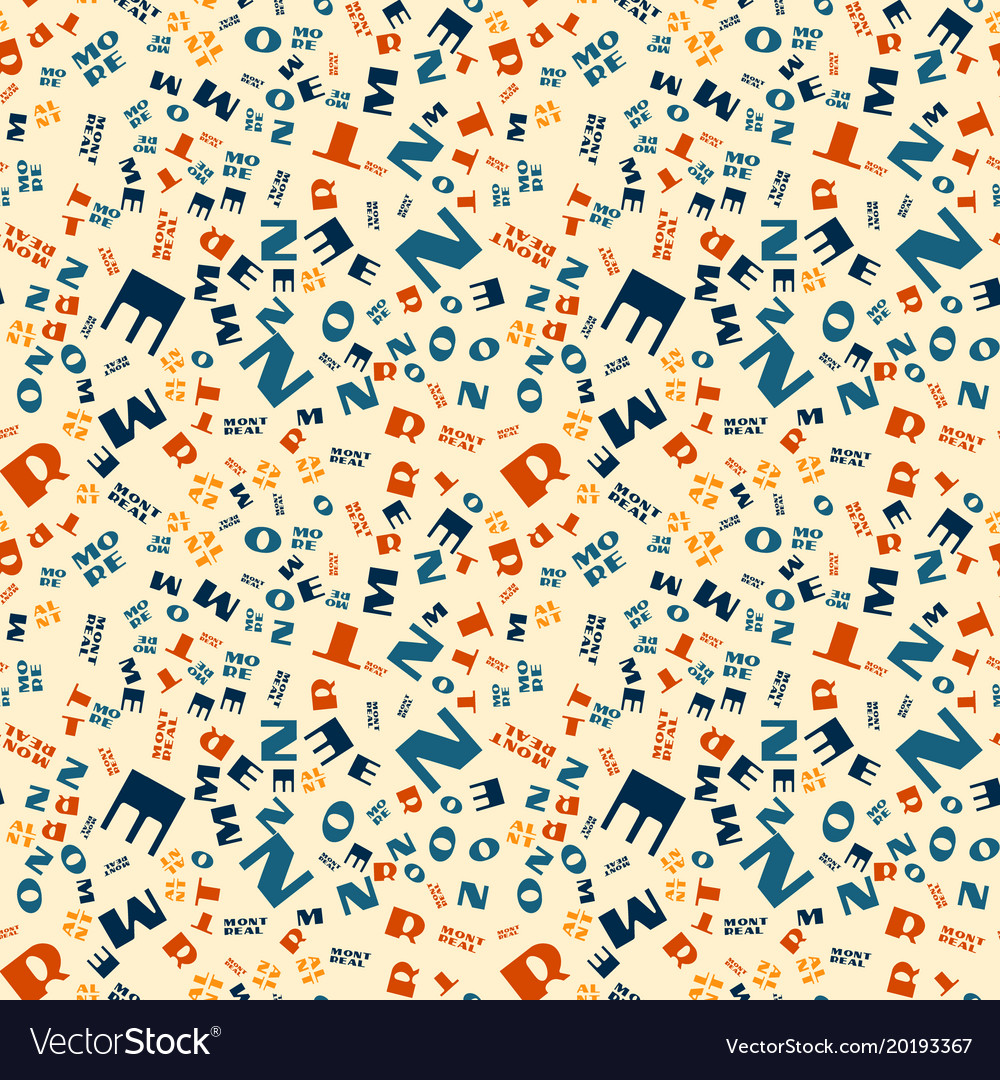 Montreal creative pattern Royalty Free Vector Image