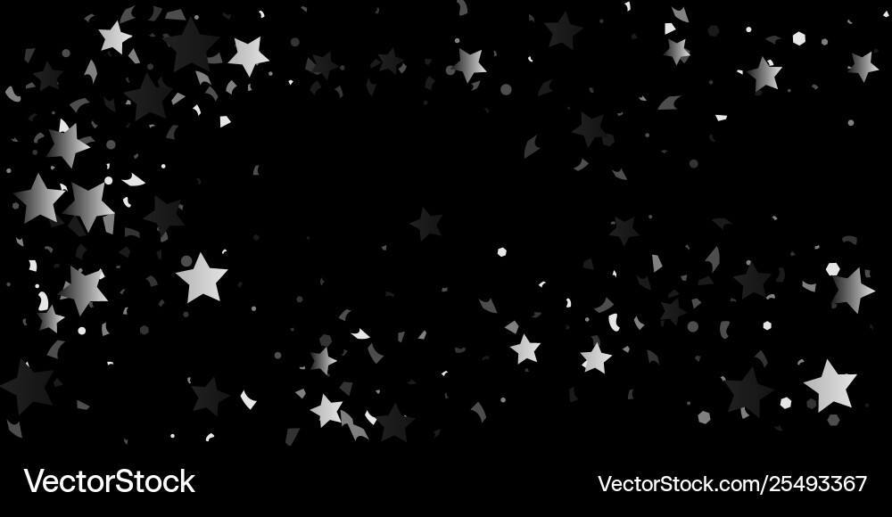 Silver glitter confetti Royalty Free Vector Image