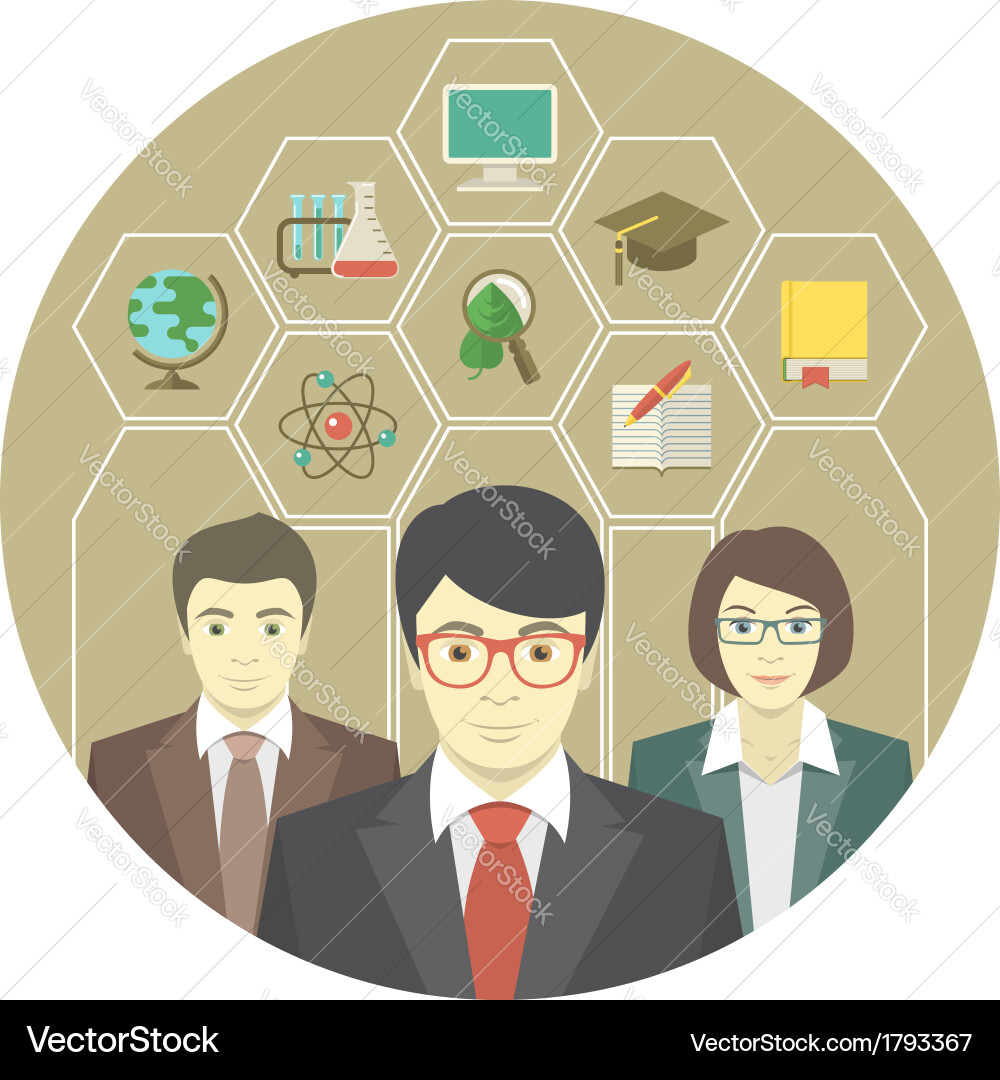 Teachers team Royalty Free Vector Image - VectorStock
