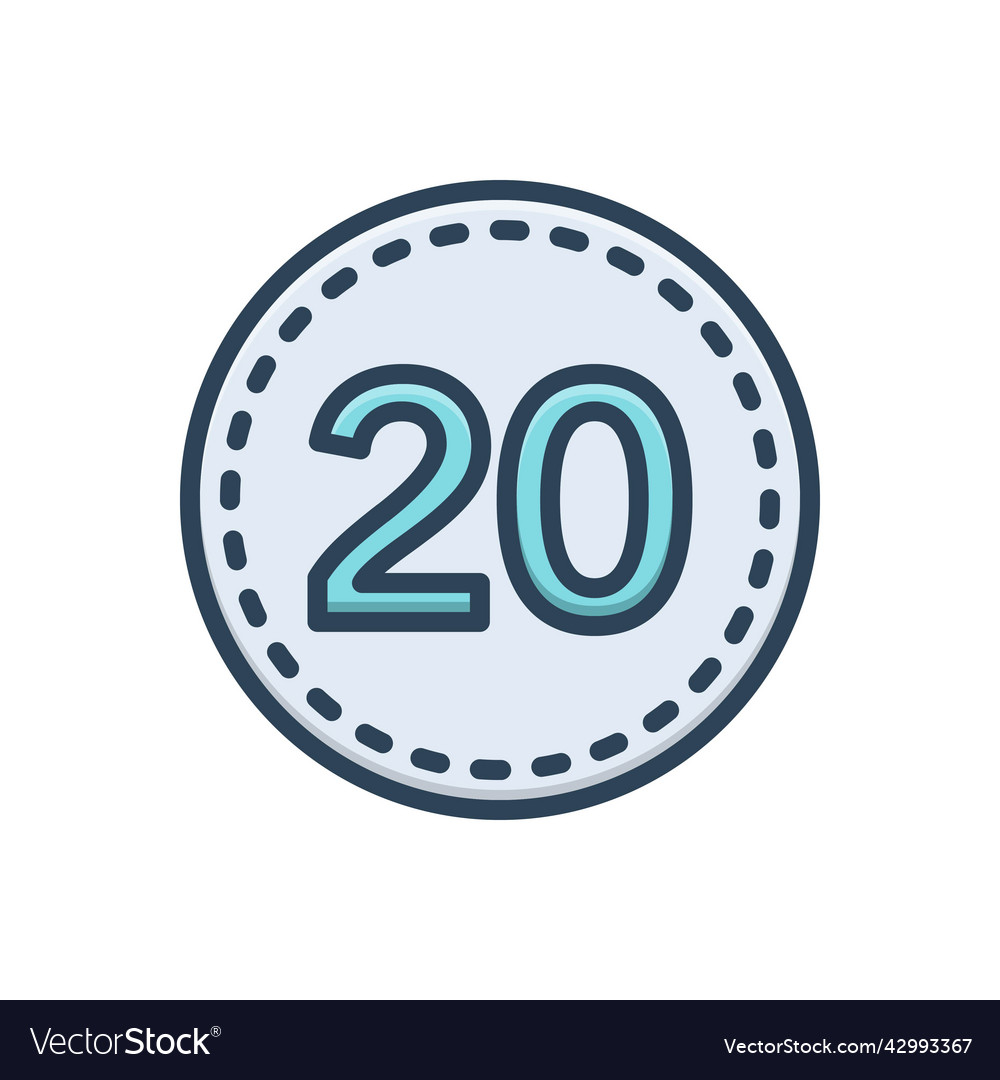 Twenty Royalty Free Vector Image - VectorStock
