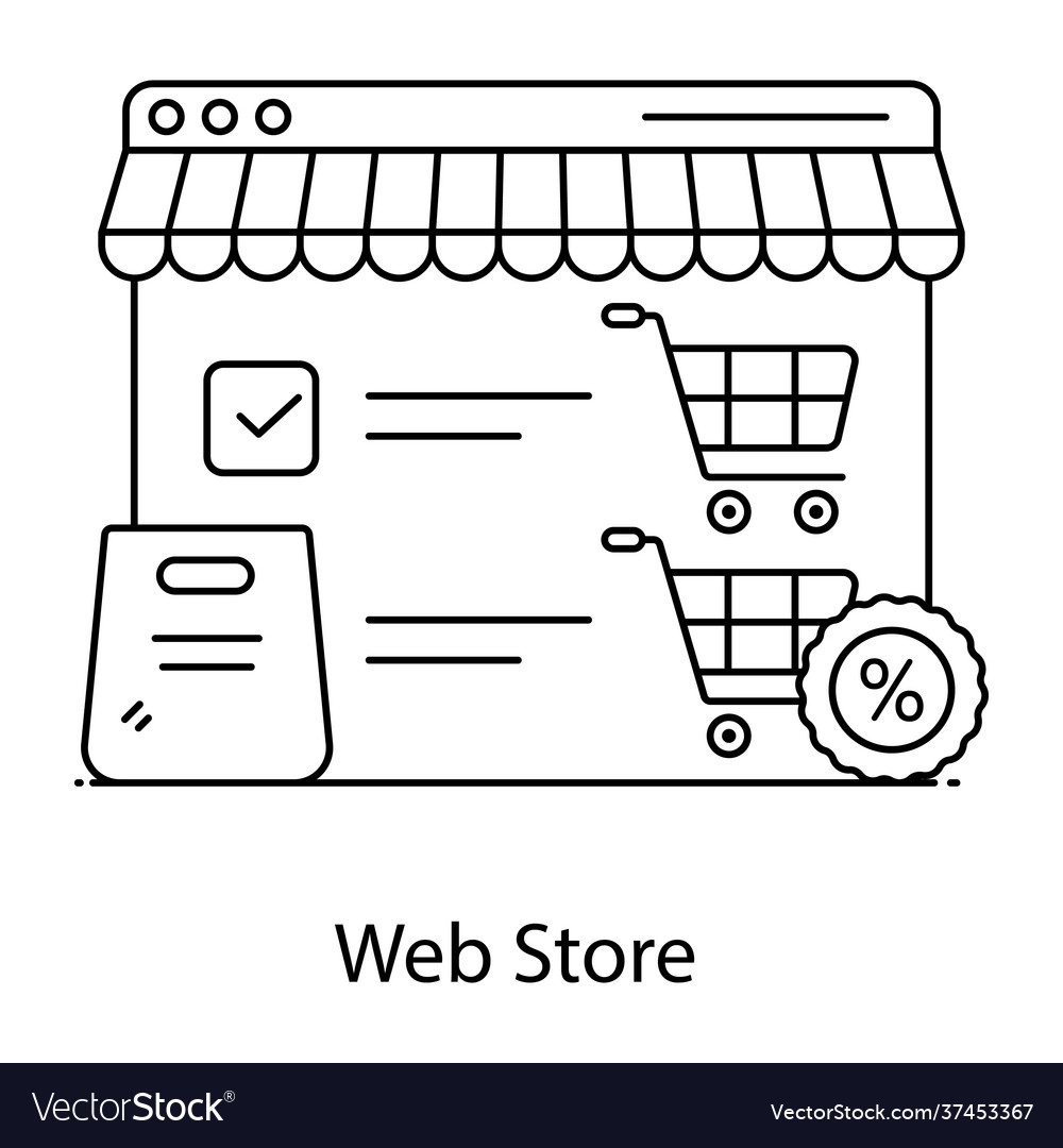 Web store Royalty Free Vector Image - VectorStock
