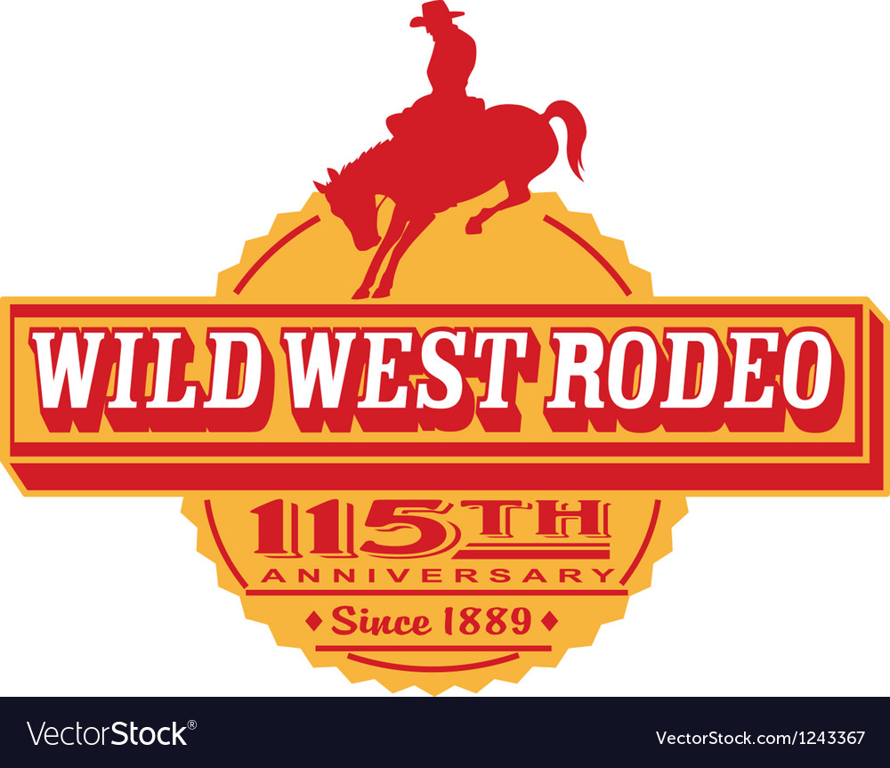 Wild west rodeo poster Royalty Free Vector Image