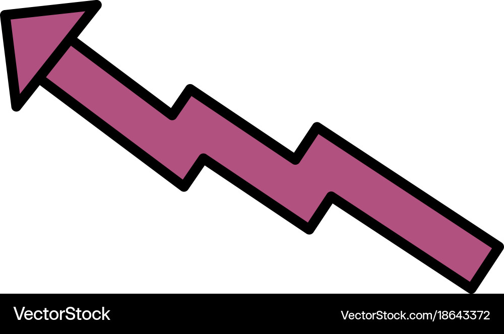 Arrow of growth icon Royalty Free Vector Image