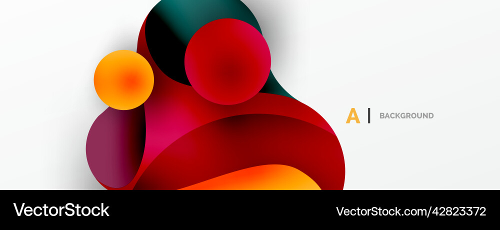 Flowing geometric shapes minimalist abstract Vector Image