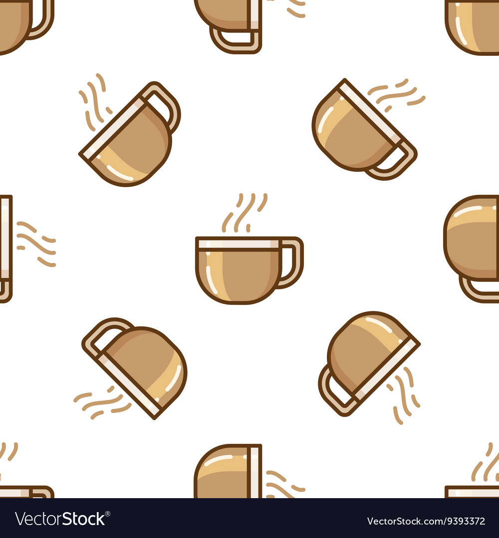 Glass coffee cup pattern Royalty Free Vector Image