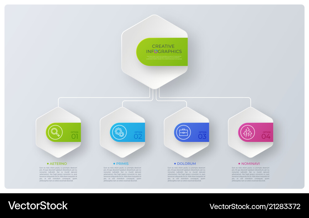 Modern style structure chart infographic design Vector Image