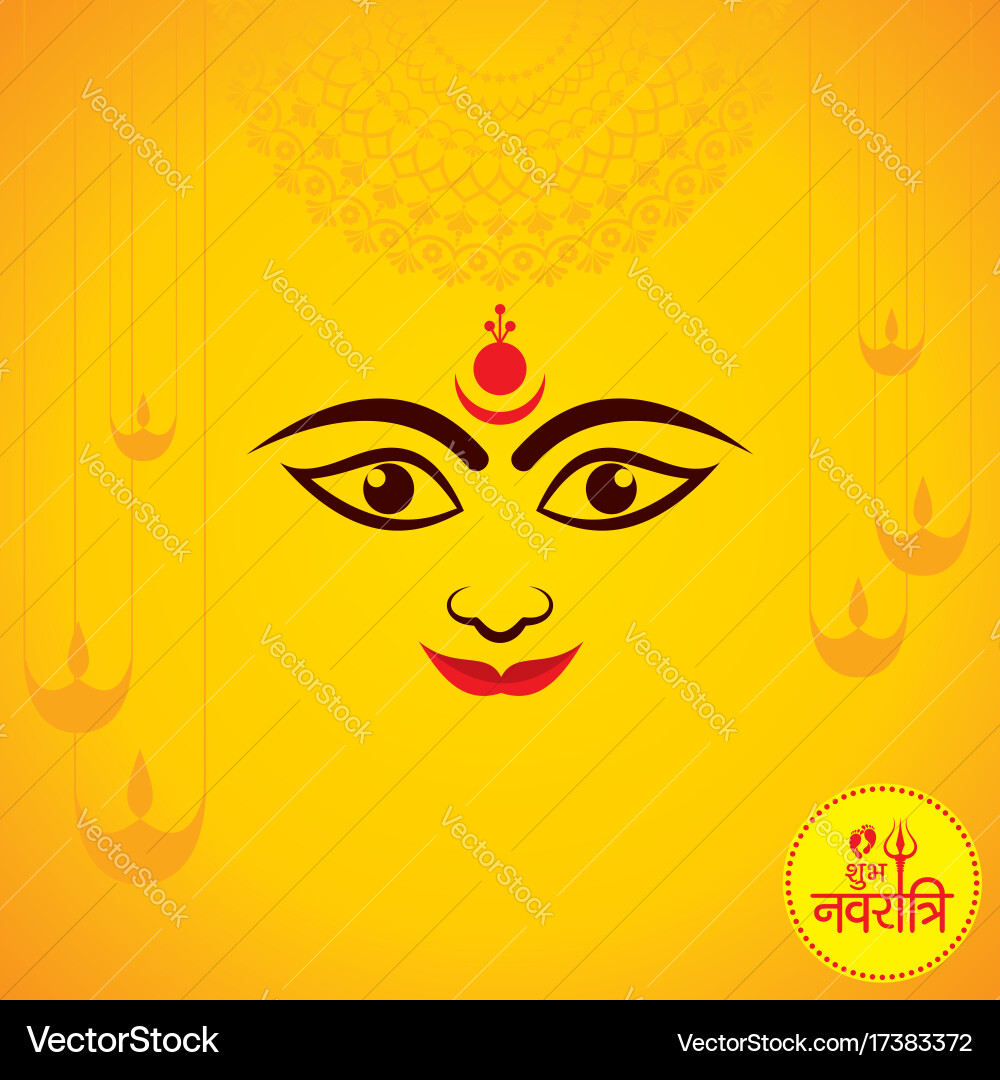 Navratri utsav greeting card Royalty Free Vector Image