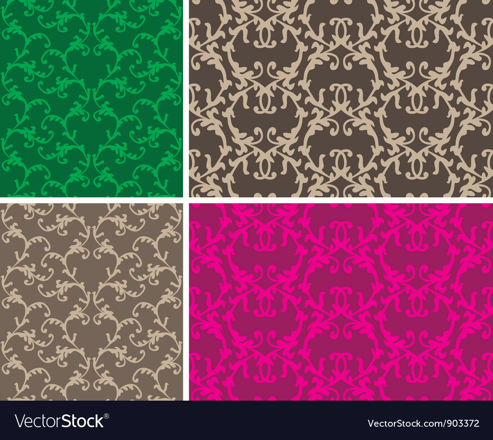 Two elegant seamless patterns Royalty Free Vector Image