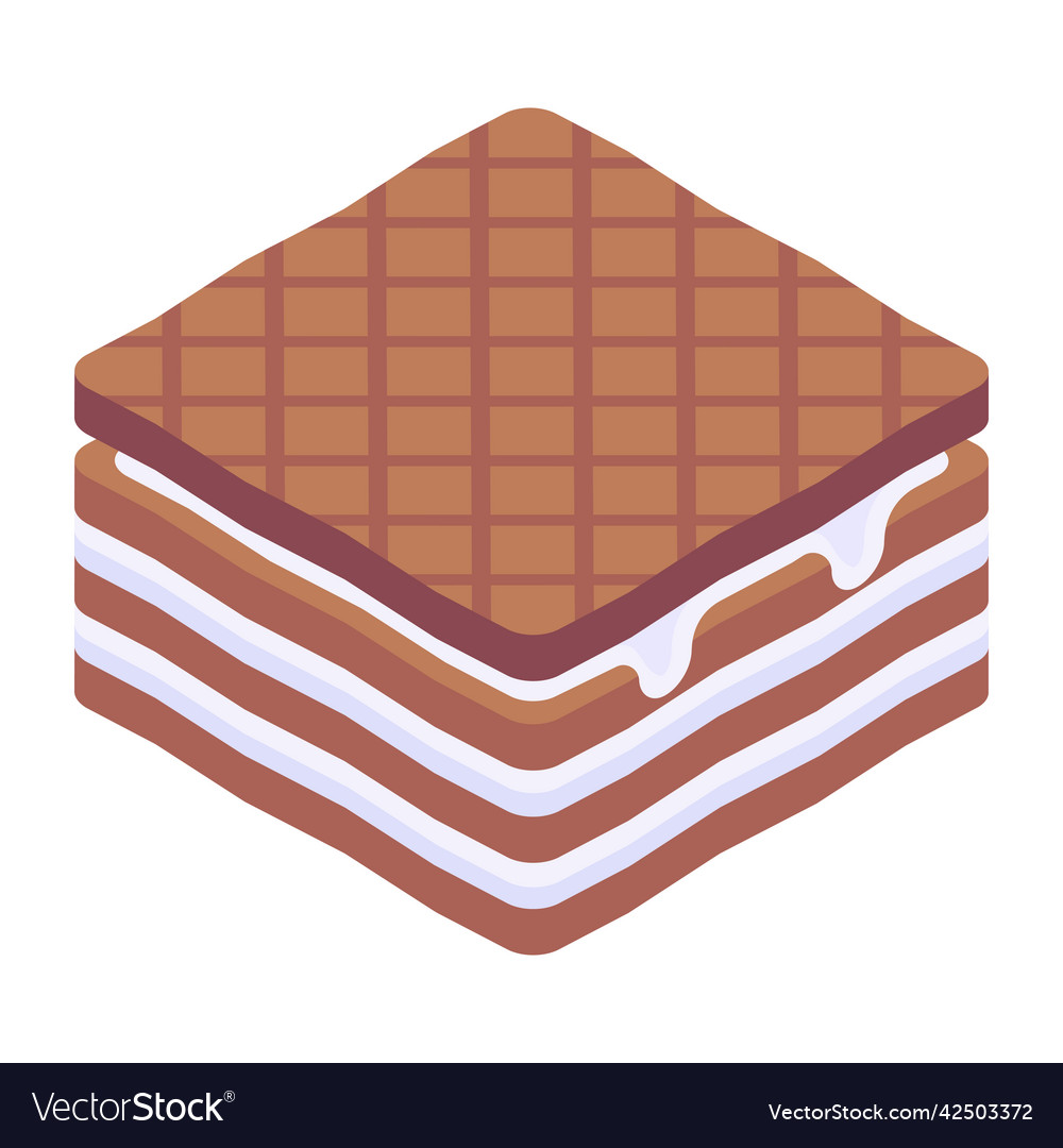 Waffle Royalty Free Vector Image - VectorStock