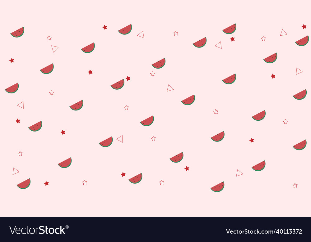 Watermelon pattern background tropical fruit Vector Image