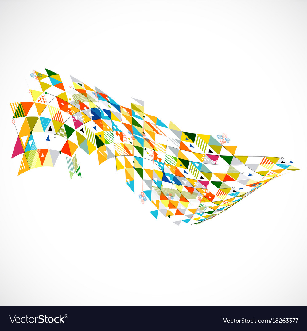 Abstract colorful and creative geometric Vector Image