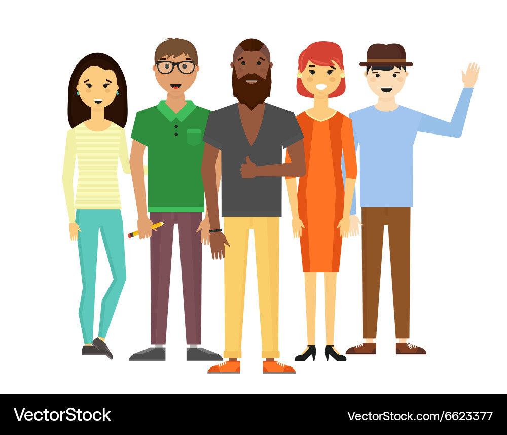Business team people group portrait website Vector Image