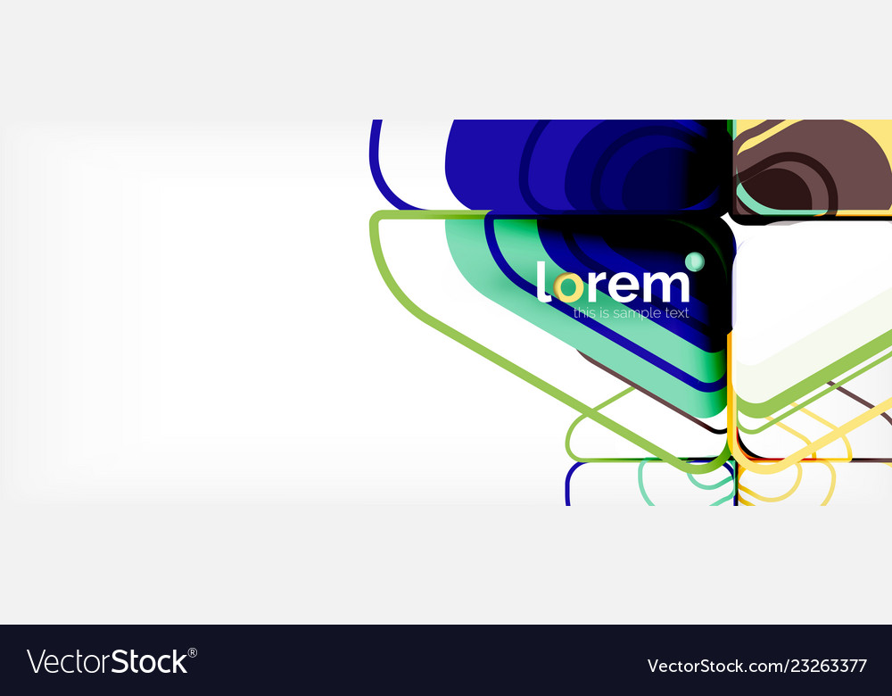 Colorful trendy geometric shapes background Vector Image