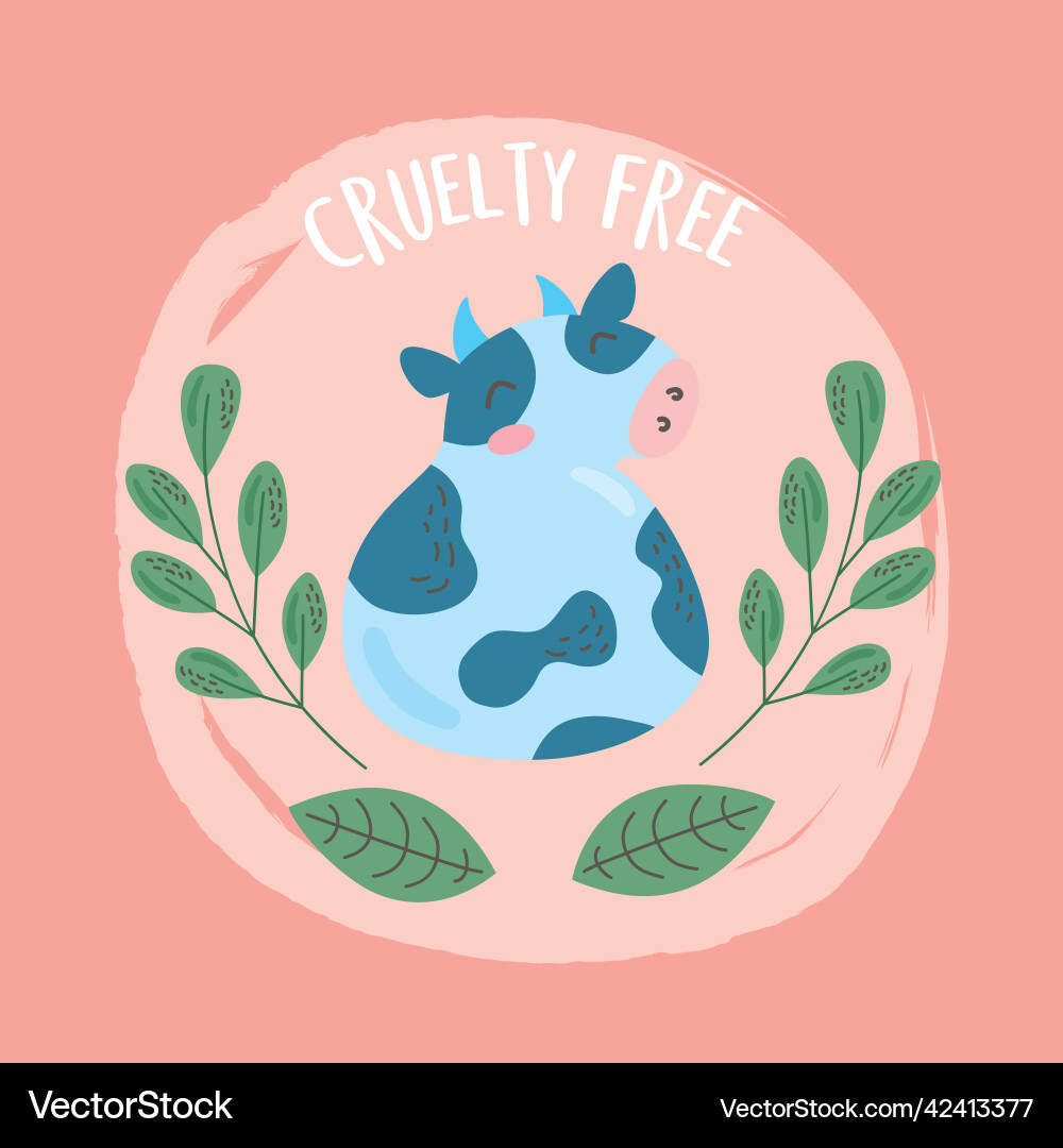 Cruelty free lettering seal Royalty Free Vector Image