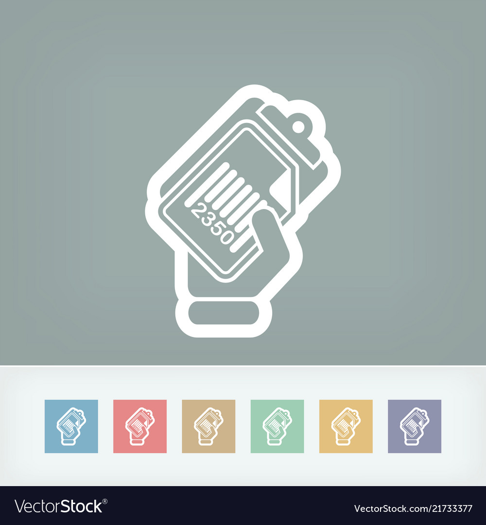 Document barcode icon Royalty Free Vector Image