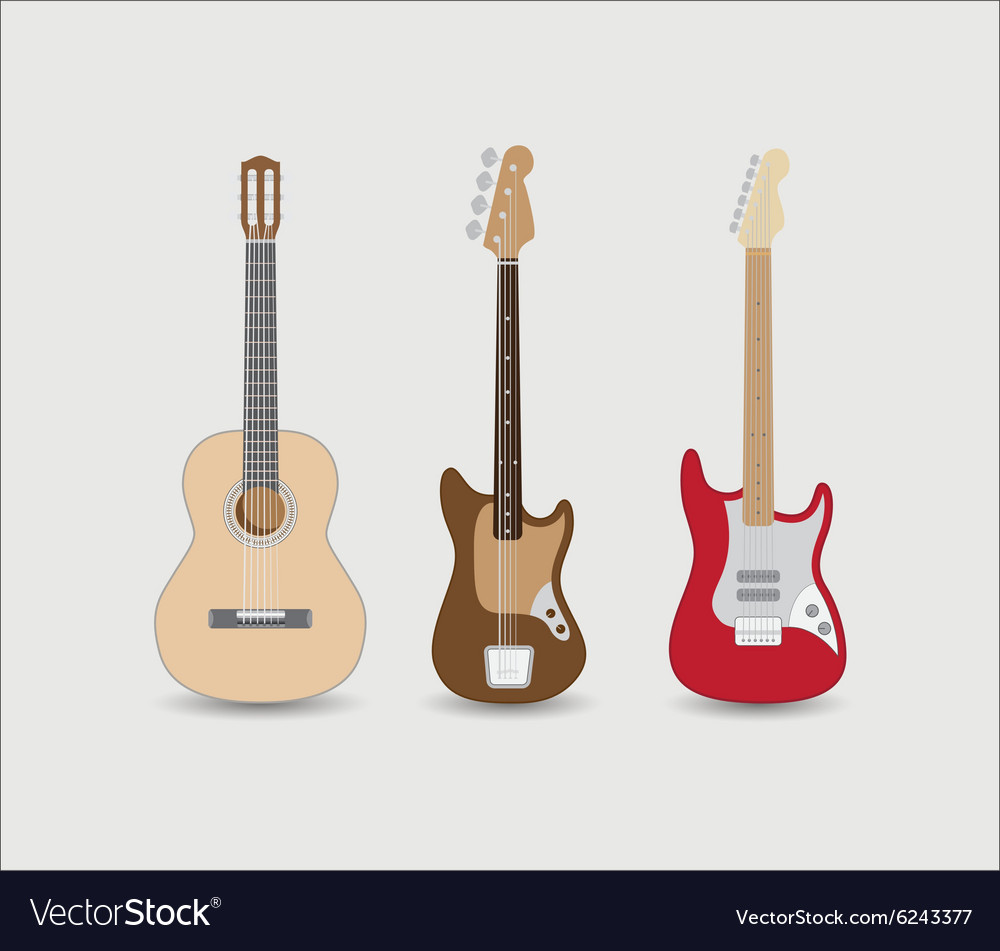 Guitars Royalty Free Vector Image - VectorStock