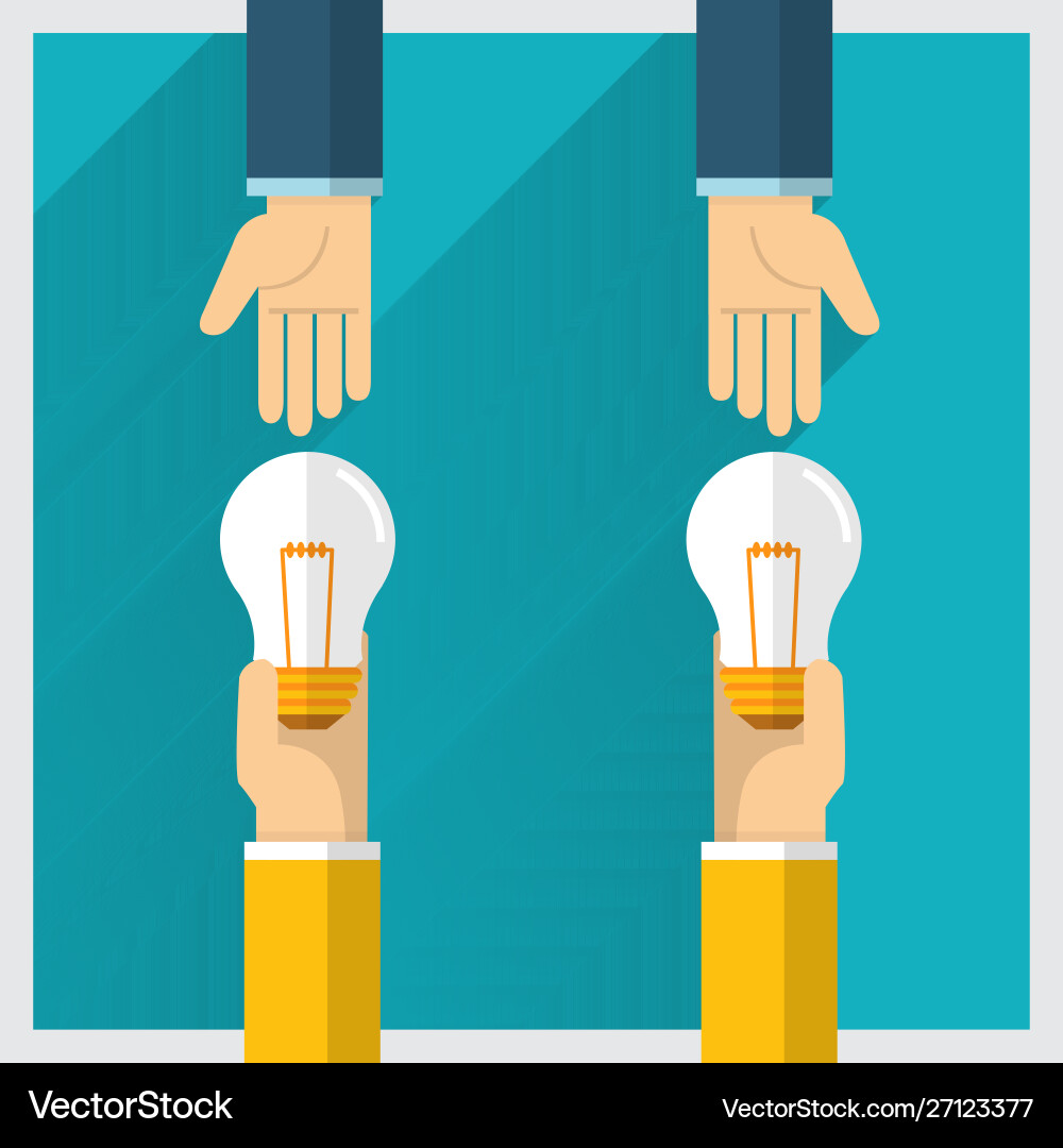 Hand exchange money idea and one way provide Vector Image