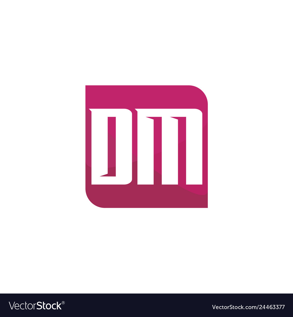 Initial letter logo dm template design Royalty Free Vector