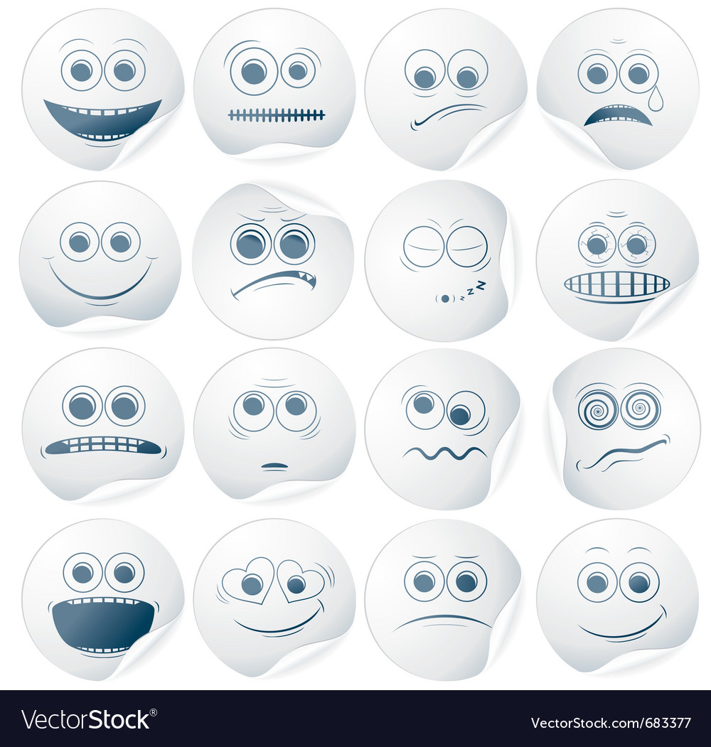 Paper faces Royalty Free Vector Image - VectorStock