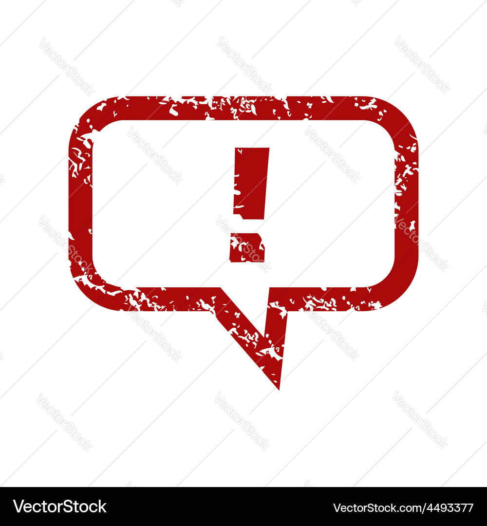 Red grunge answer logo Royalty Free Vector Image