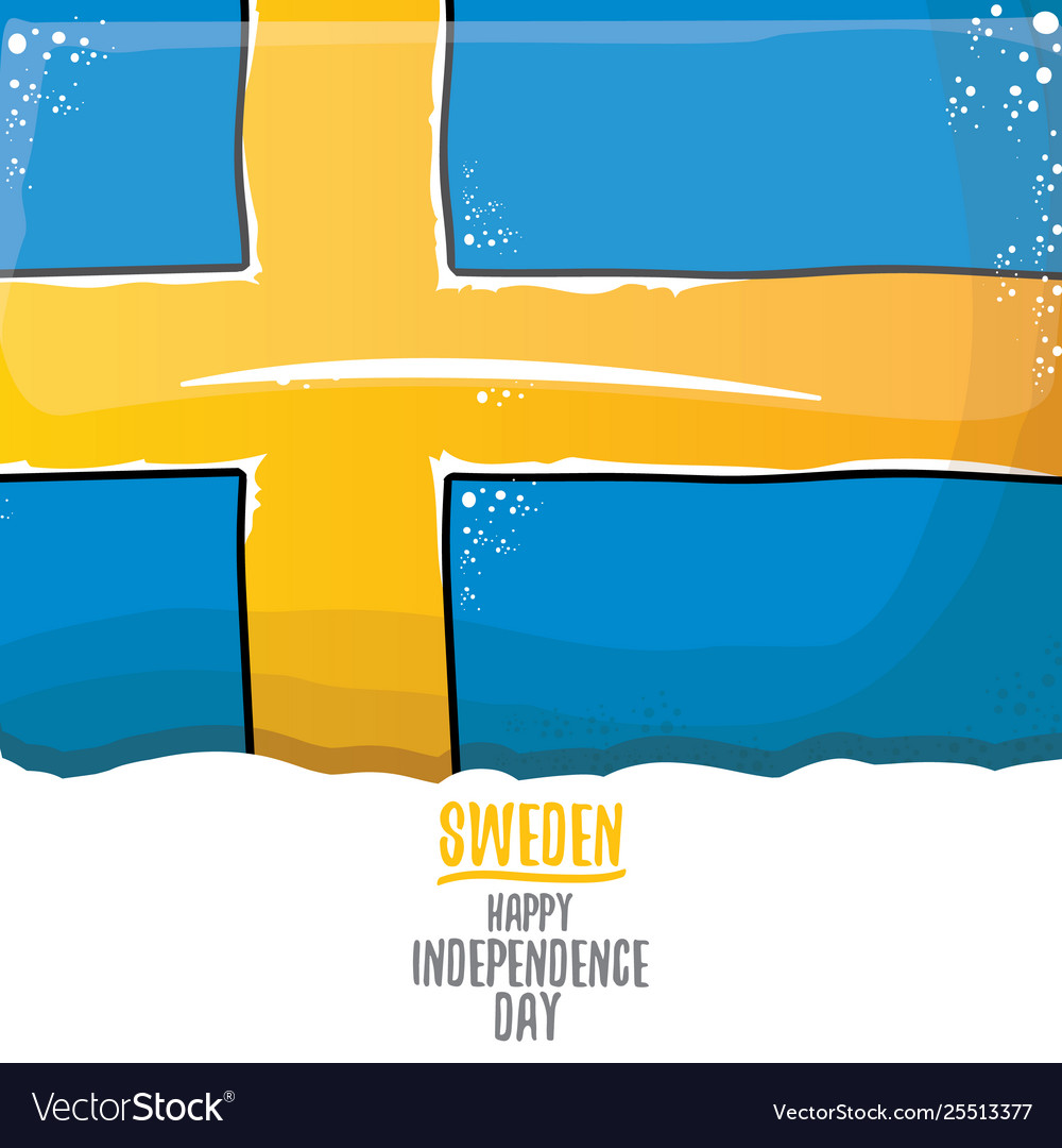 Sweden independence day celebration banner Vector Image