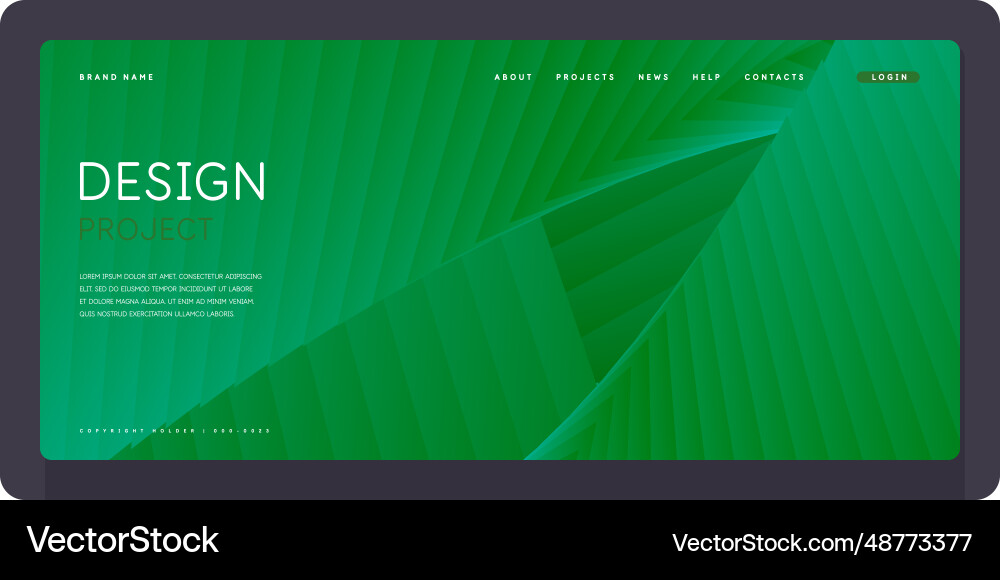 Template for the design and placement of text Vector Image