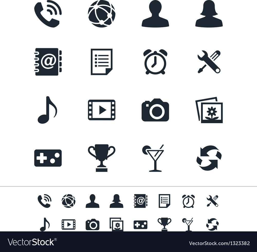 Application icons Royalty Free Vector Image - VectorStock