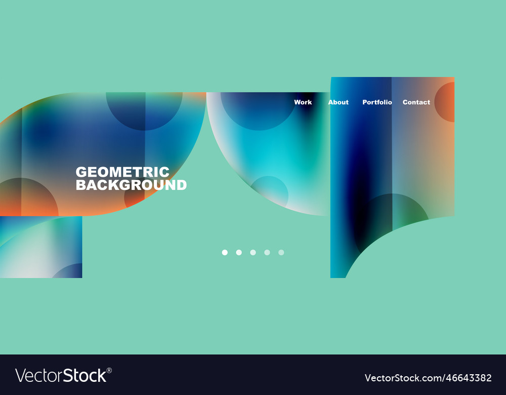 Circle round elements and lines geometric Vector Image