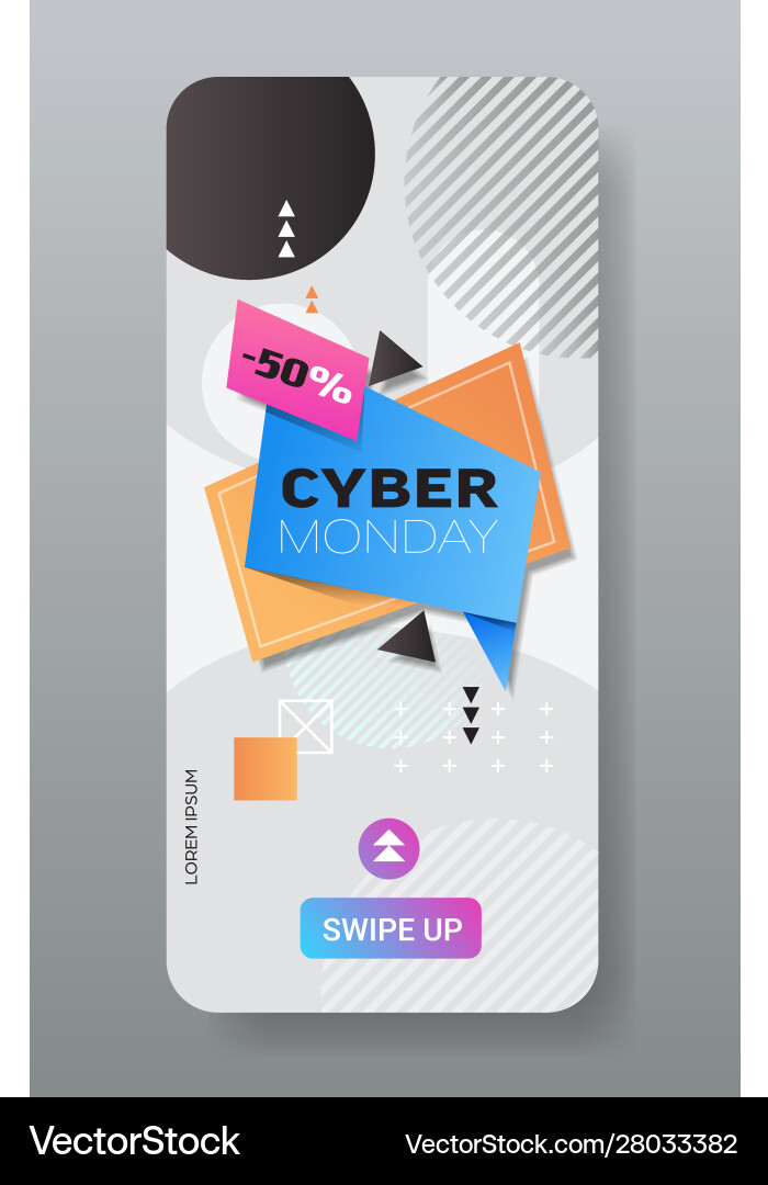 Cyber monday big sale sticker advertisement Vector Image