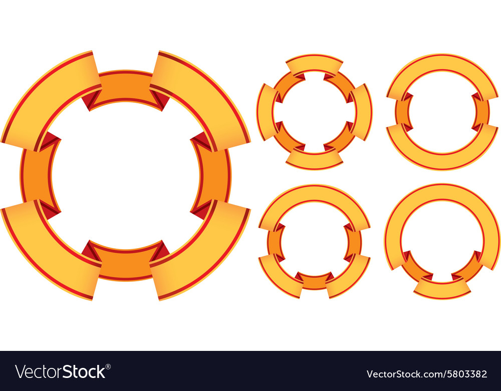 Five ribbons Royalty Free Vector Image - VectorStock