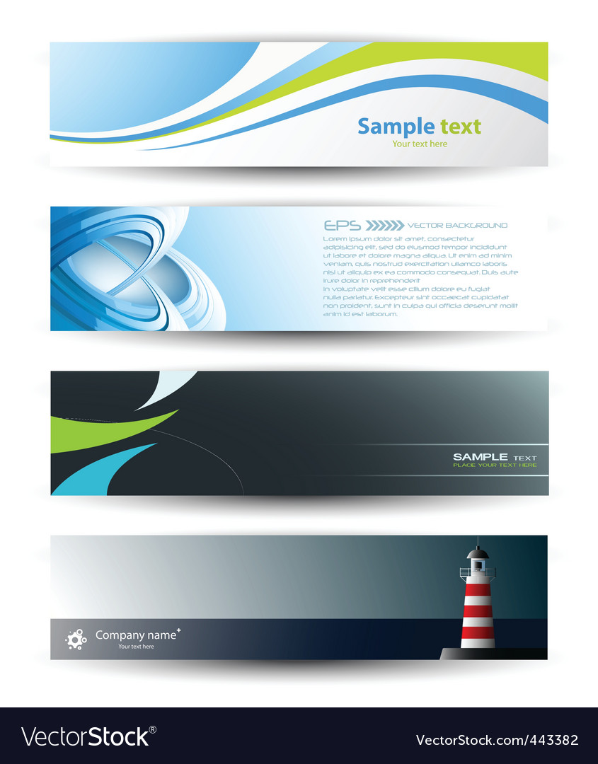 Header banners Royalty Free Vector Image - VectorStock