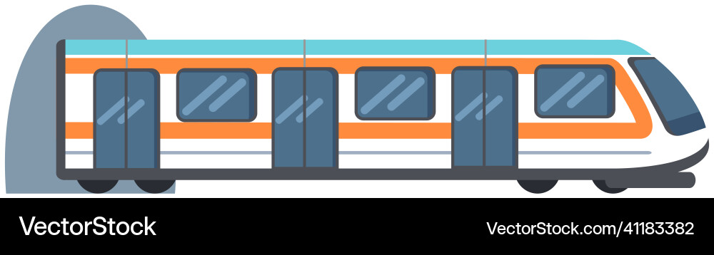 High speed underground public transport leaving Vector Image
