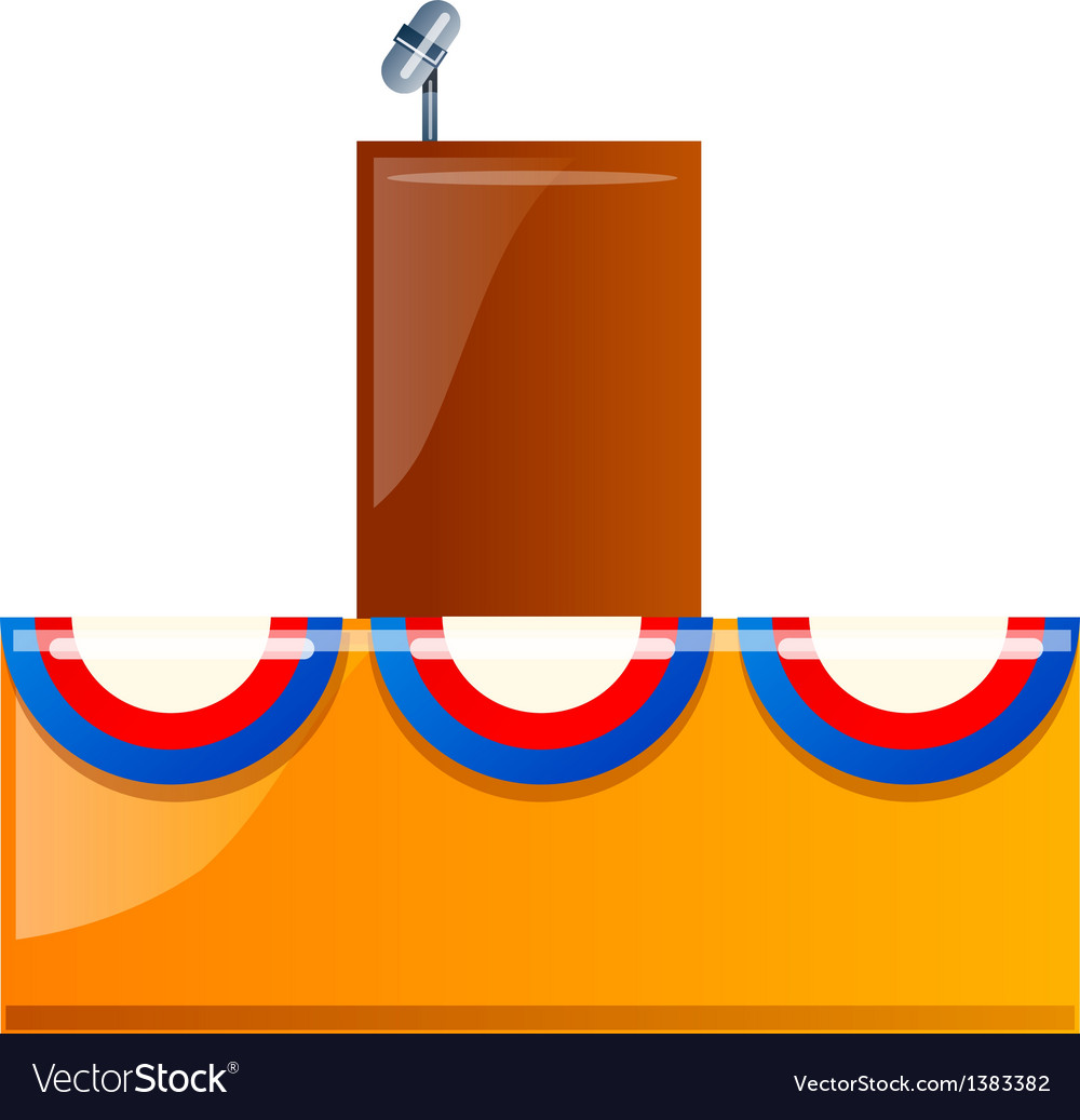 Icon speech platform Royalty Free Vector Image