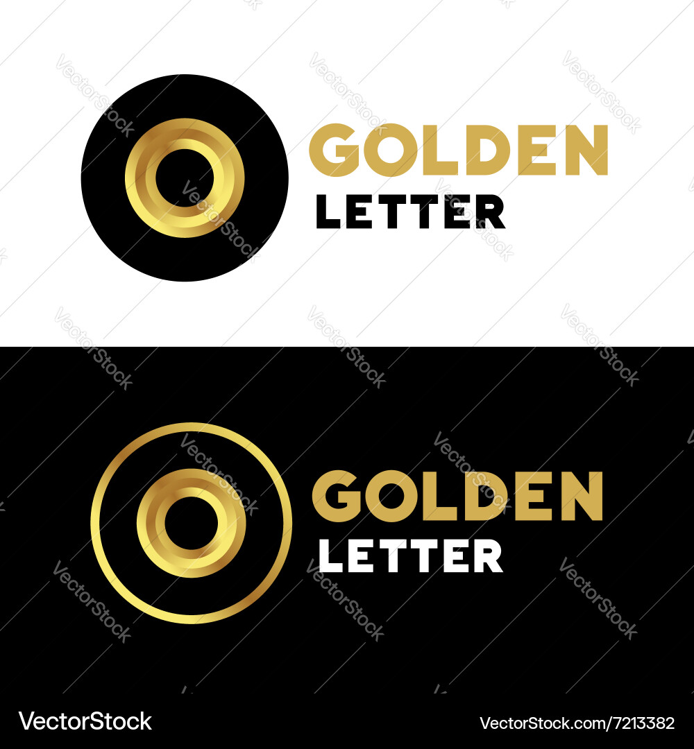 Letter O number 0 logo icon design template Vector Image