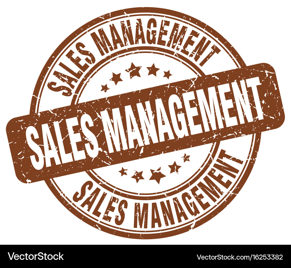 Sales management brown grunge stamp Royalty Free Vector