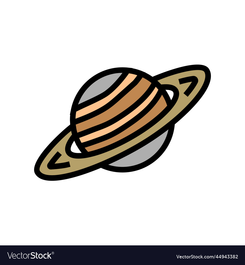 Saturn planet color icon Royalty Free Vector Image Saturn planet color icon Royalty Free Vector Image