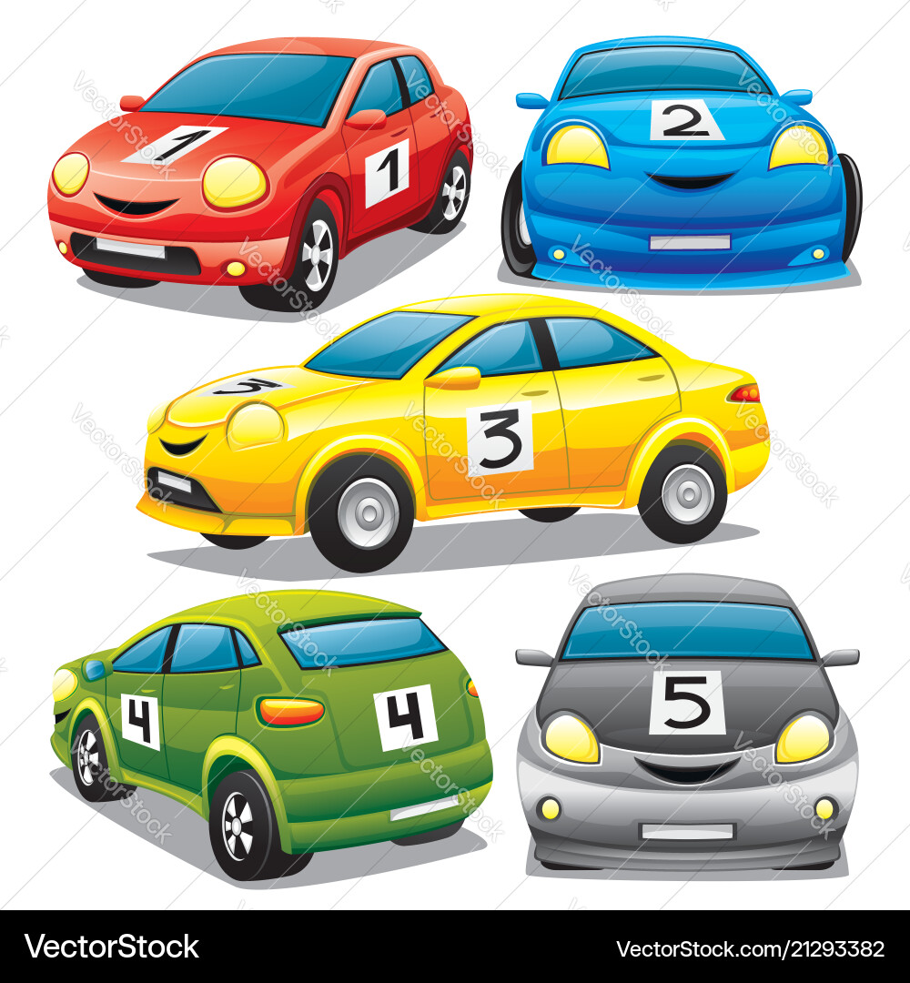 Set of cars Royalty Free Vector Image - VectorStock