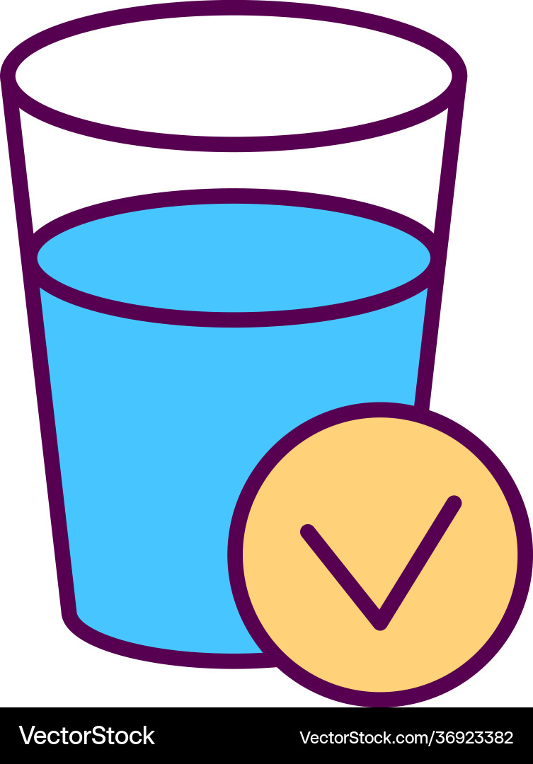 Staying hydrated rgb color icon Royalty Free Vector Image