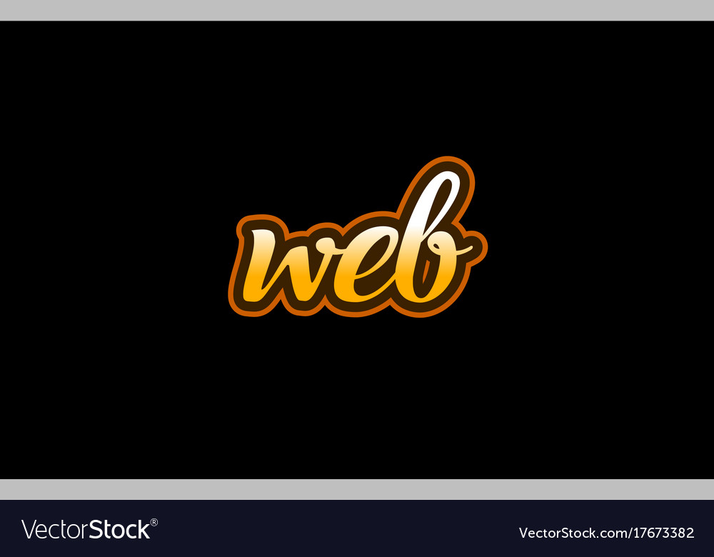 Web word text banner postcard logo icon design Vector Image Web word text banner postcard logo icon design Vector Image
