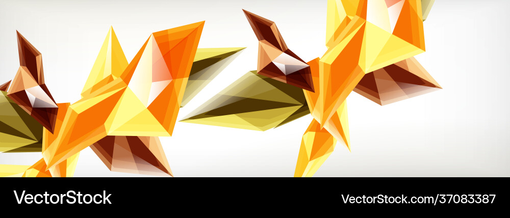 3d triangles and pyramids abstract Royalty Free Vector Image