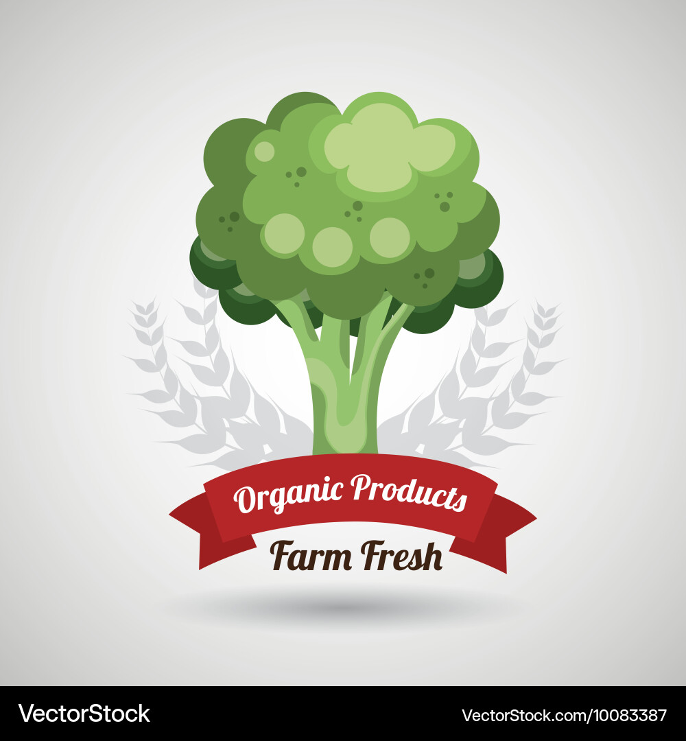 Farm fresh food symbol Royalty Free Vector Image